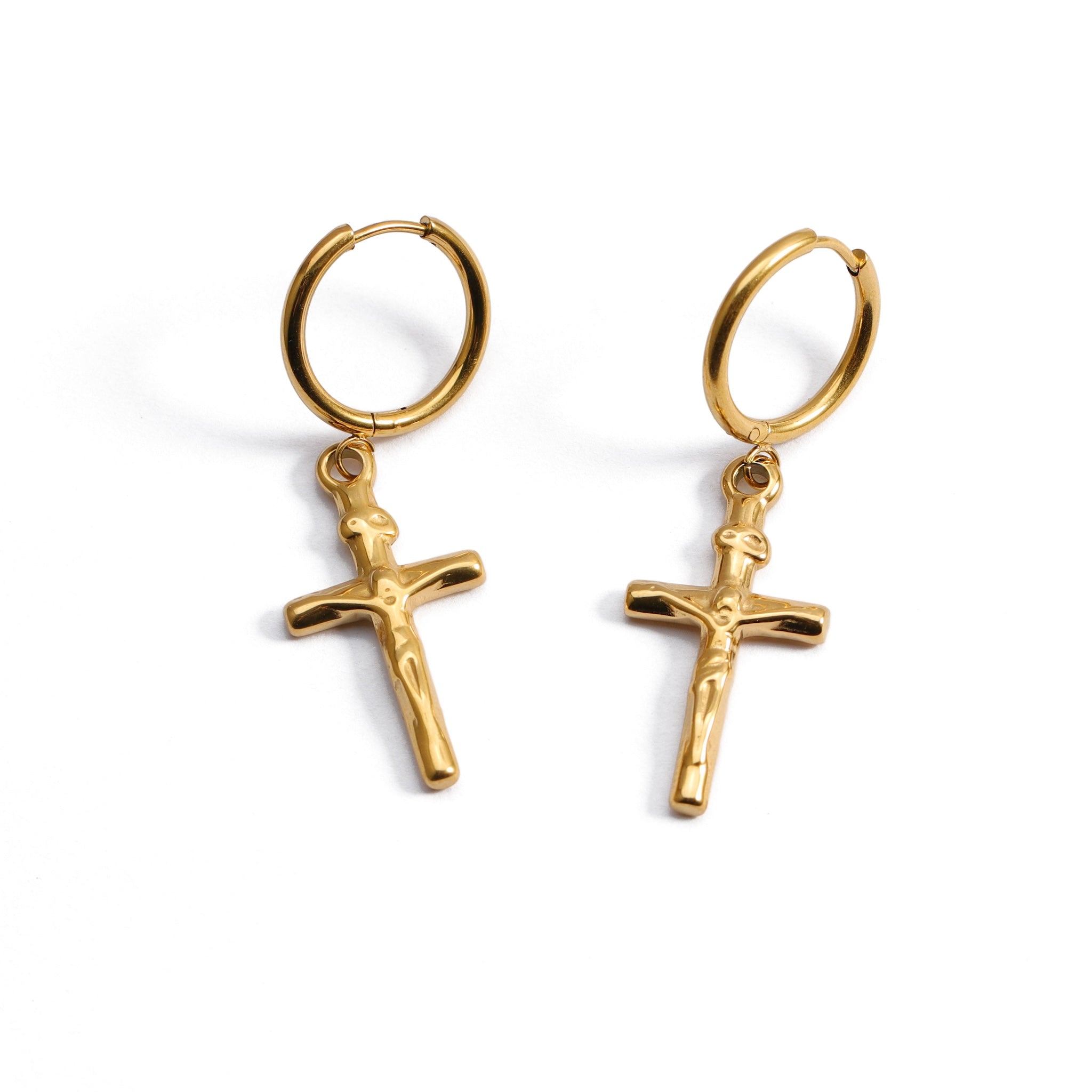Sacred Gold Cross Drops – VAFARA
